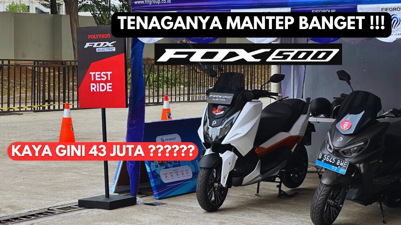 MOTOR LISTRIK KAYA GINI DIJUAL 43 JUTA ???? TEST RIDE POLYTRON FOX 500 ...
