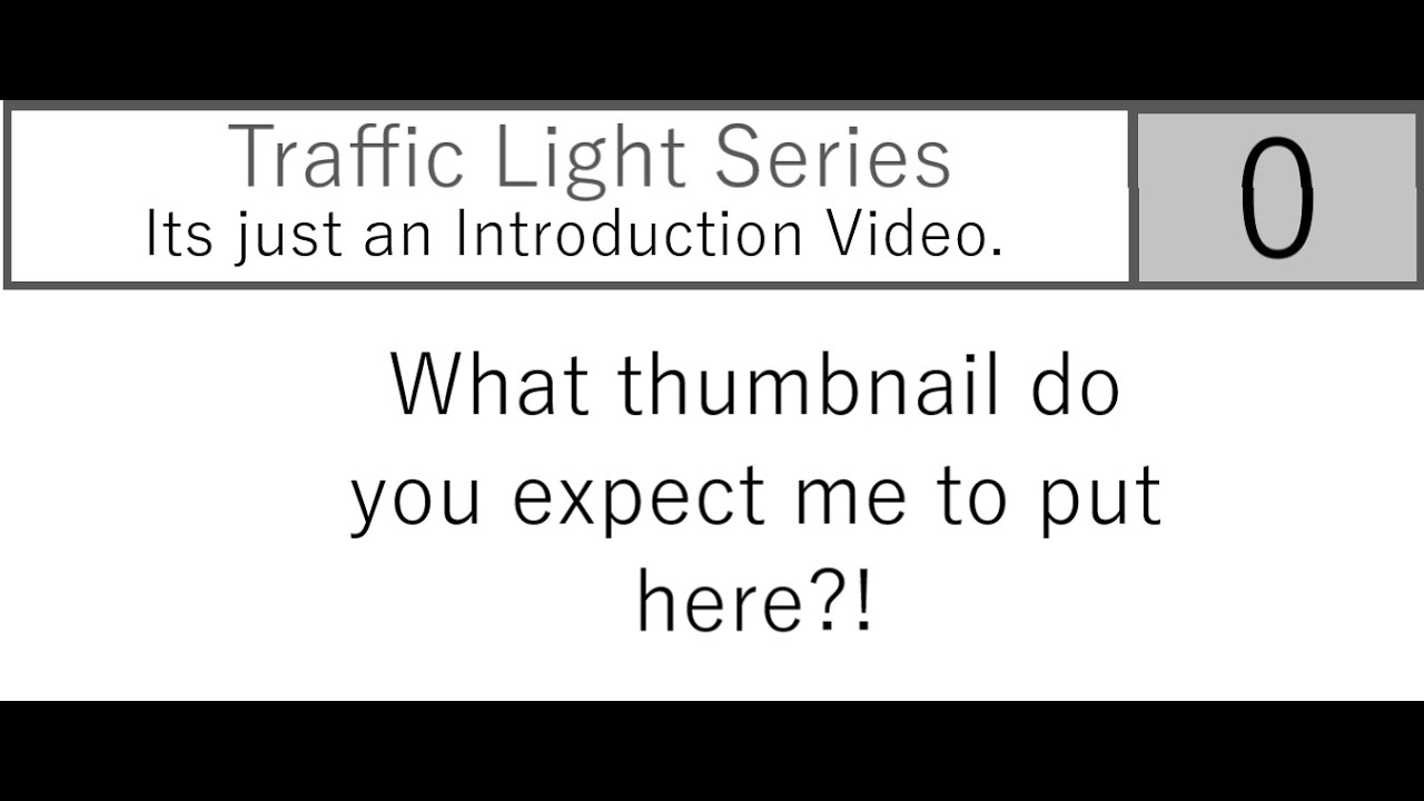 [Traffic light Series (0)] INTRODUCTION - YouTube
