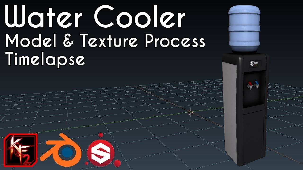 Blender - Water Cooler Modeling Timelapse - YouTube