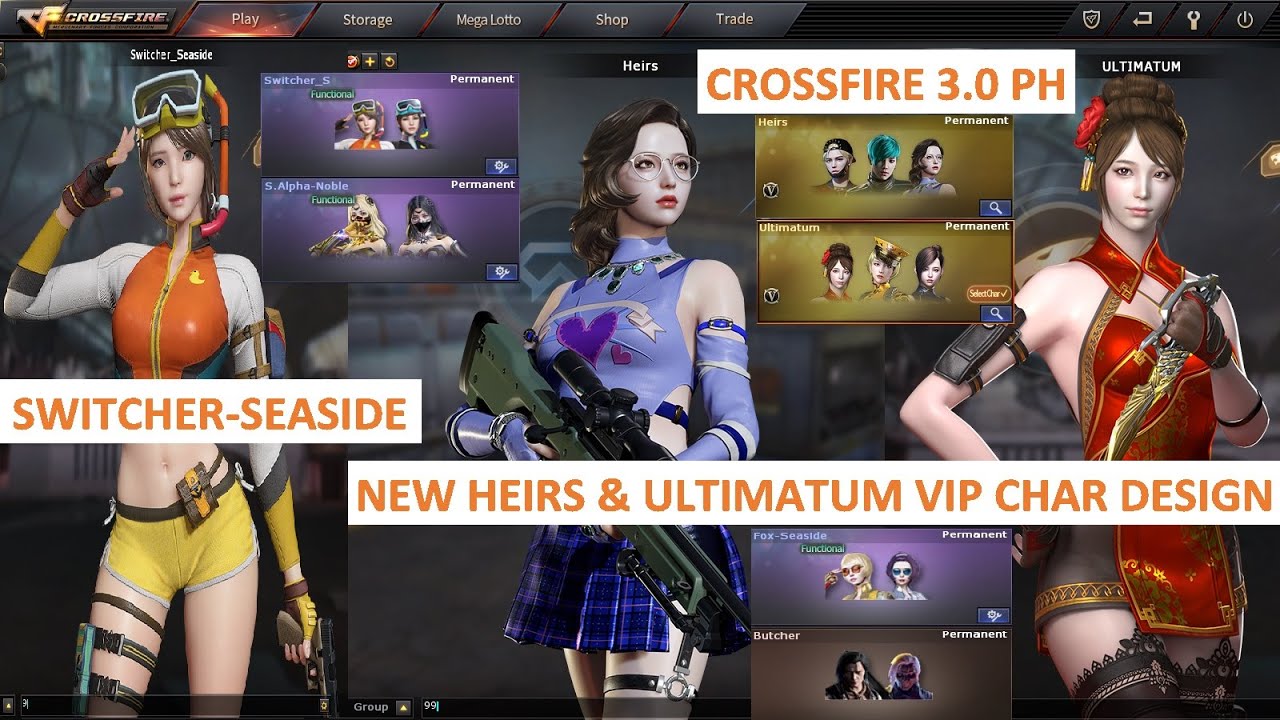 CROSSFIRE 3.0 PH NEW FOX-SEASIDE, BUTCHER, SWITCHER-SEASIDE, ULTIMATUM ...