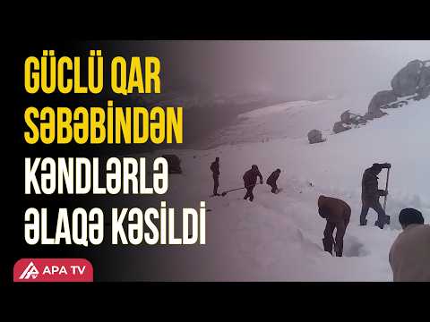 Qar Qubada həyatı iflic etdi: yollar bağlandı, elektrik kəsildi | APA TV