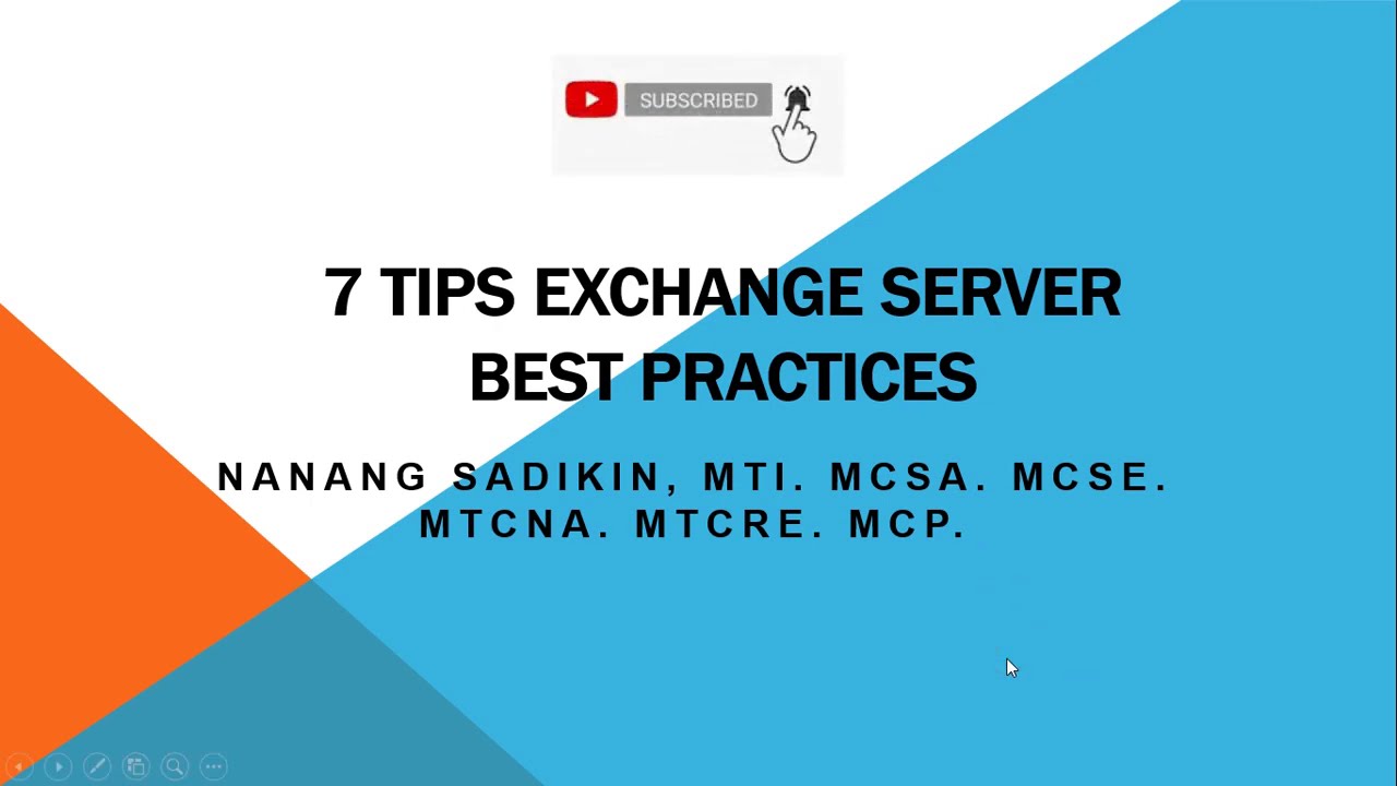 7 Tips Best Practices Microsoft Exchange Server 2019 - YouTube