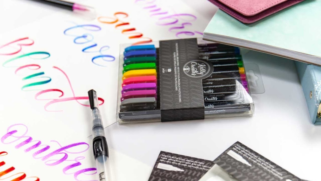 Blending Techniques with Brush Lettering Markers | Kelly Creates ...