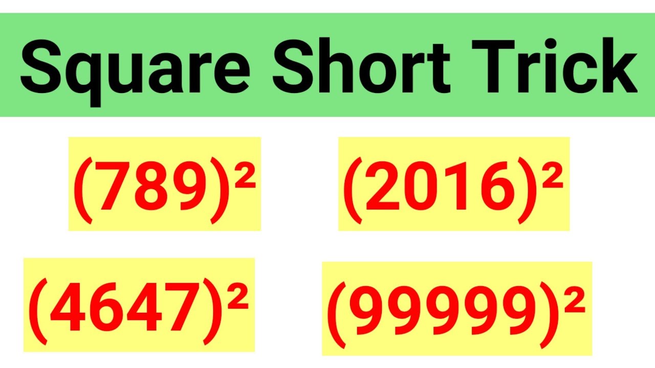 Square Of Any Number Trick | वर्ग कैसे निकाले | #Varg Nikalne Ki Short ...