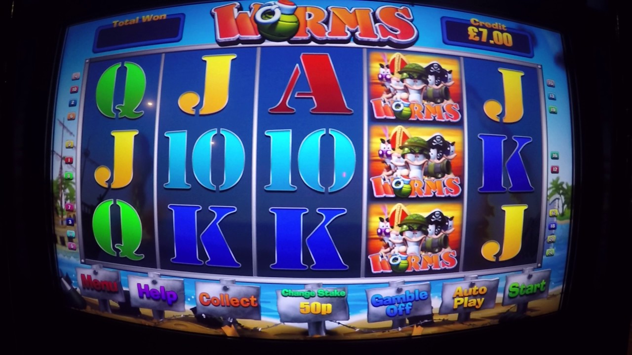 Worms fruit machine in the pub good game got the space trail bonus and ...