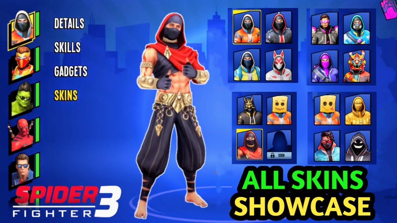 💥Spider fighter 3 All Skin Showcase - Action Gameplay. - YouTube