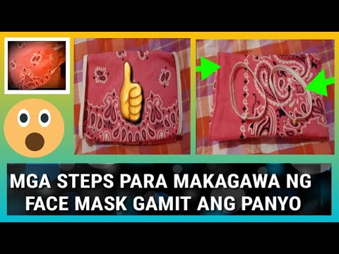 FACE MASK NA GAWA SA PANYO😊| KEEP SAFE EVERYONE 😷😷 - YouTube