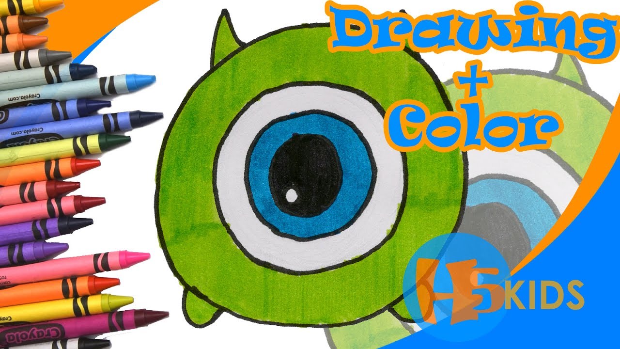 How To Draw Mike Tsum Tsum - Easy - Kids Drawing Tutorial (Art ...