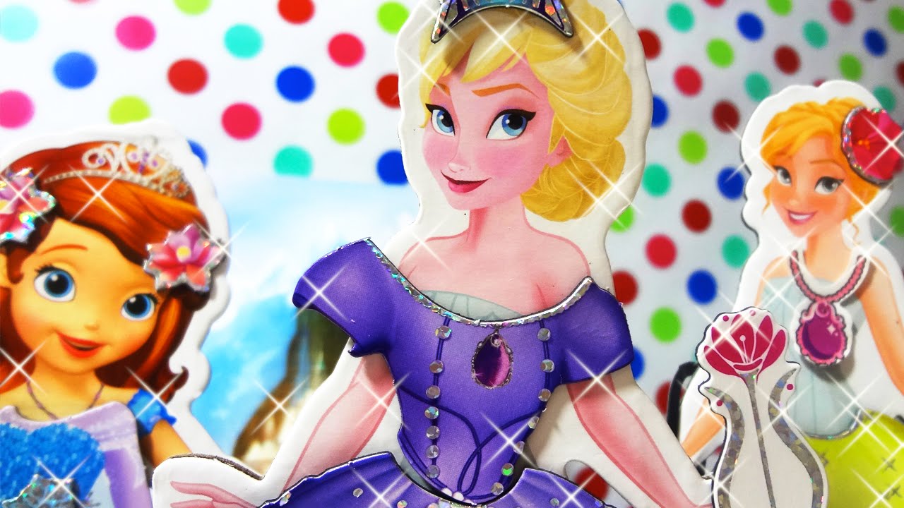 Disney FROZEN Elsa & Sofia the First ♥* SPARKLE Storybook Dress Up ...
