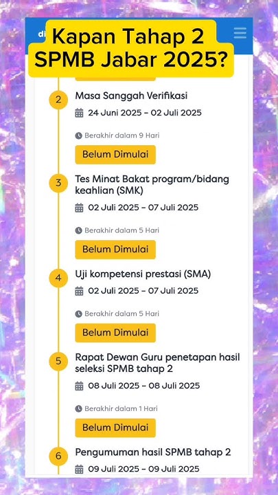 Tahap 2 - SPMB Jabar 2025 - YouTube