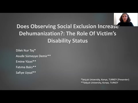 Does Observing Social Exclusion Increase Dehumanization? by Dilek Nur Taş - IACCP 2022
