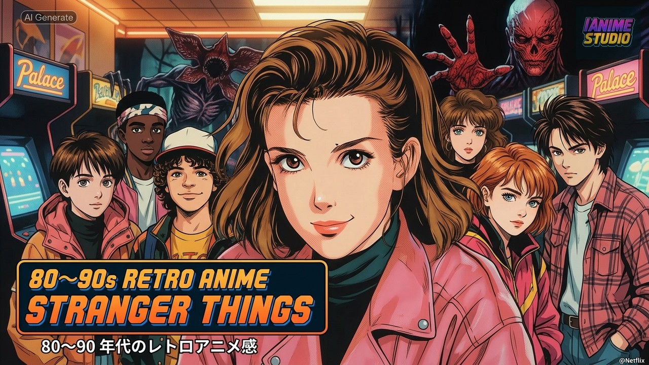 STRANGER THINGS - Retro Anime Vibes | 80〜90 年代のレトロアニメ感 @Netflix - YouTube