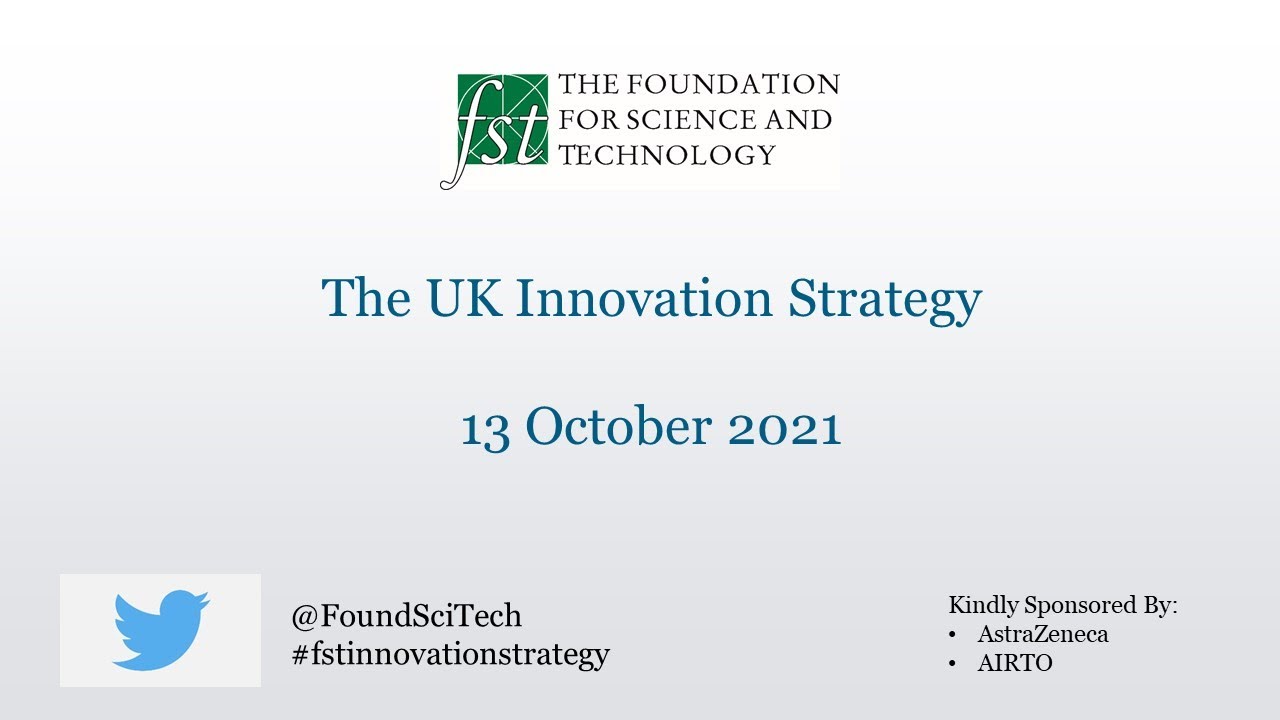 The UK Innovation Strategy - 13 October 2021 - YouTube