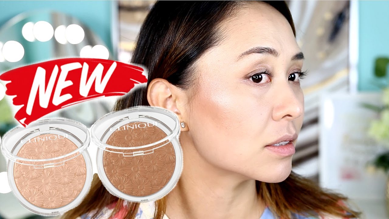 CLINIQUE POWDER POP FLOWER BRONZER AND HIGHLIGHTER REVIEW - YouTube