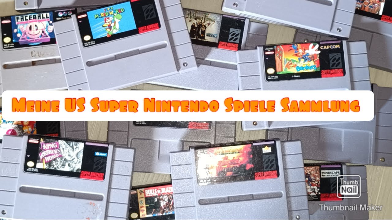 Meine US Super Nintendo Spiele Sammlung ! USA NTSC Collection - YouTube