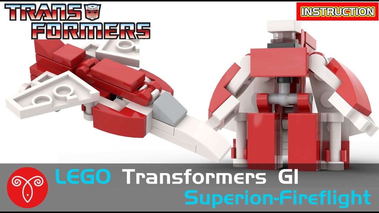Lego Transformers MOC G1 Fireflight Superion/Aerialbots Mini Jet Mecha ...