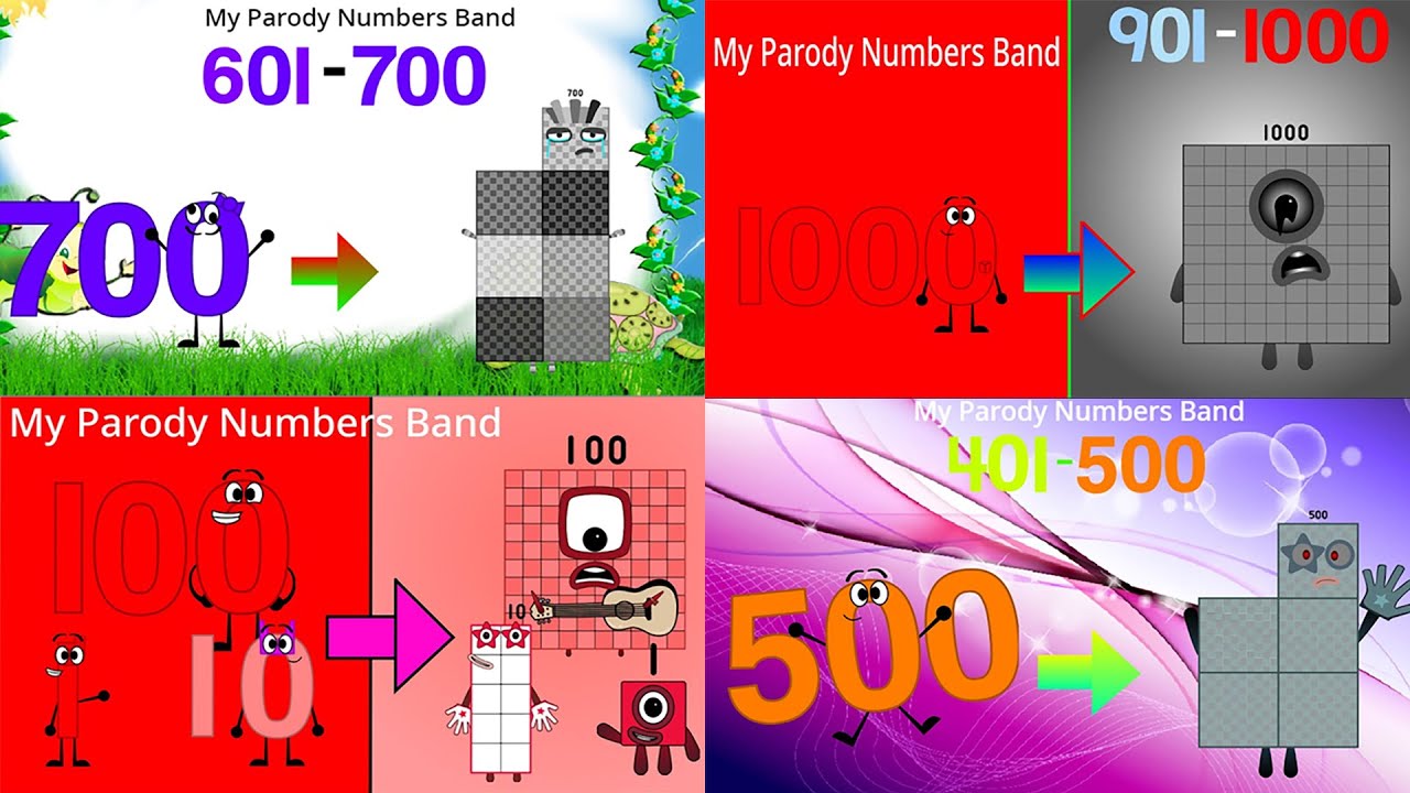 My Parody Numbers Band (1-1000) But Uncannyblock band giga different ...