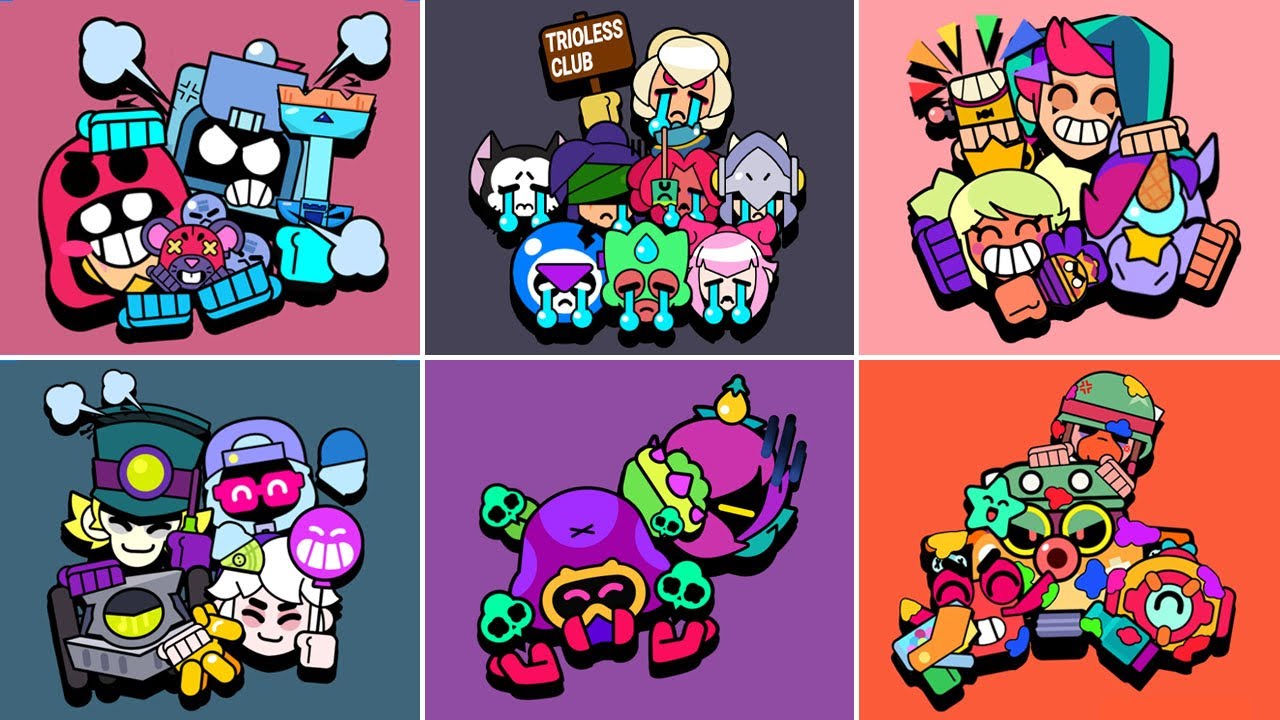 All Trios In Brawl Stars - Pins Edition - YouTube