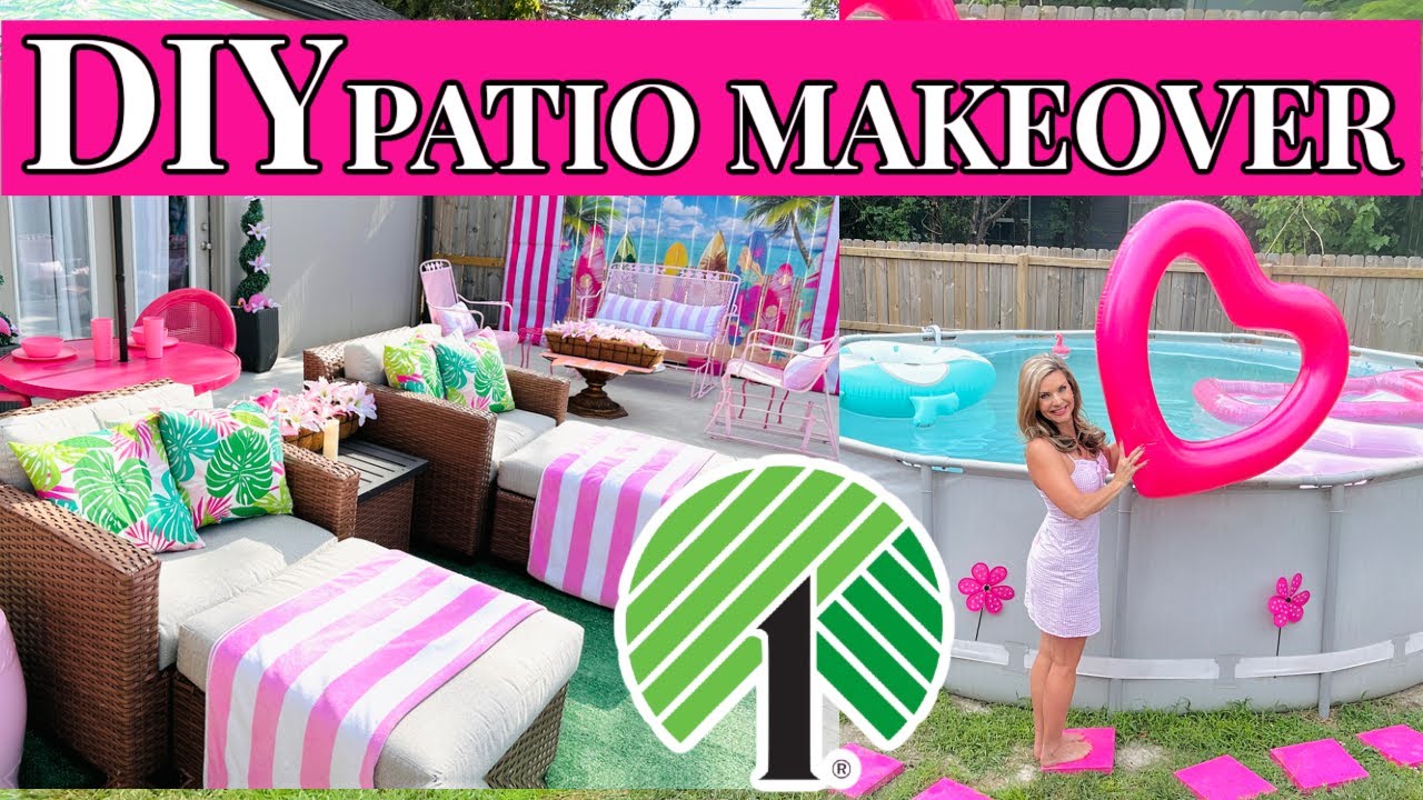 🌸DIY BUDGET FRIENDLY DREAM HOUSE PATIO POOL MAKEOVER!! 🌸BARBIE PATIO Pt ...