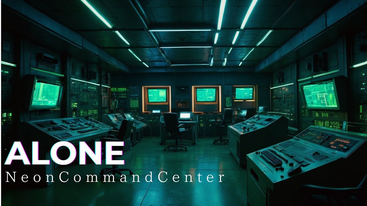 ALONE: Neon Command Center | Dark Ambient Focus Music 4K - YouTube