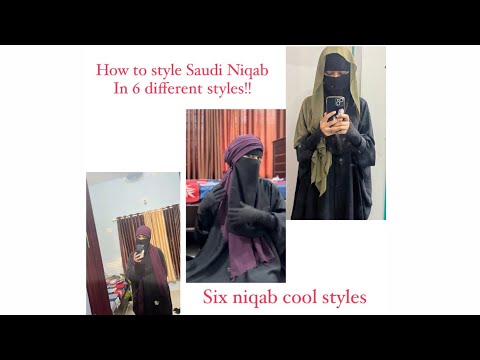 Saudi niqab in six different styles ! Saudi niqab tutorial #niqabstyles ...