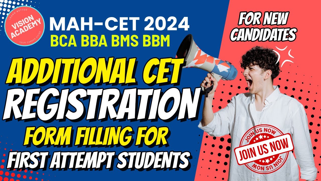 Addition CET Form Filling Registration Process for NEW STUDENTS for BBA ...