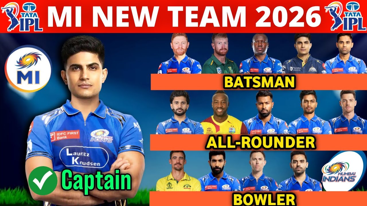 IPL 2026 | Mumbai Indians Full Squad | MI New Squad 2026 | MI Team Players List 2026 - YouTube