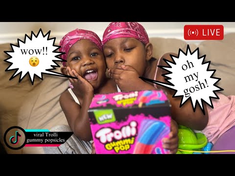 VIRAL TIKTOK TROLLI GUMMY POPSICLES TASTE TEST! 🤯| TOOTIE ALMOST CHOKED ...