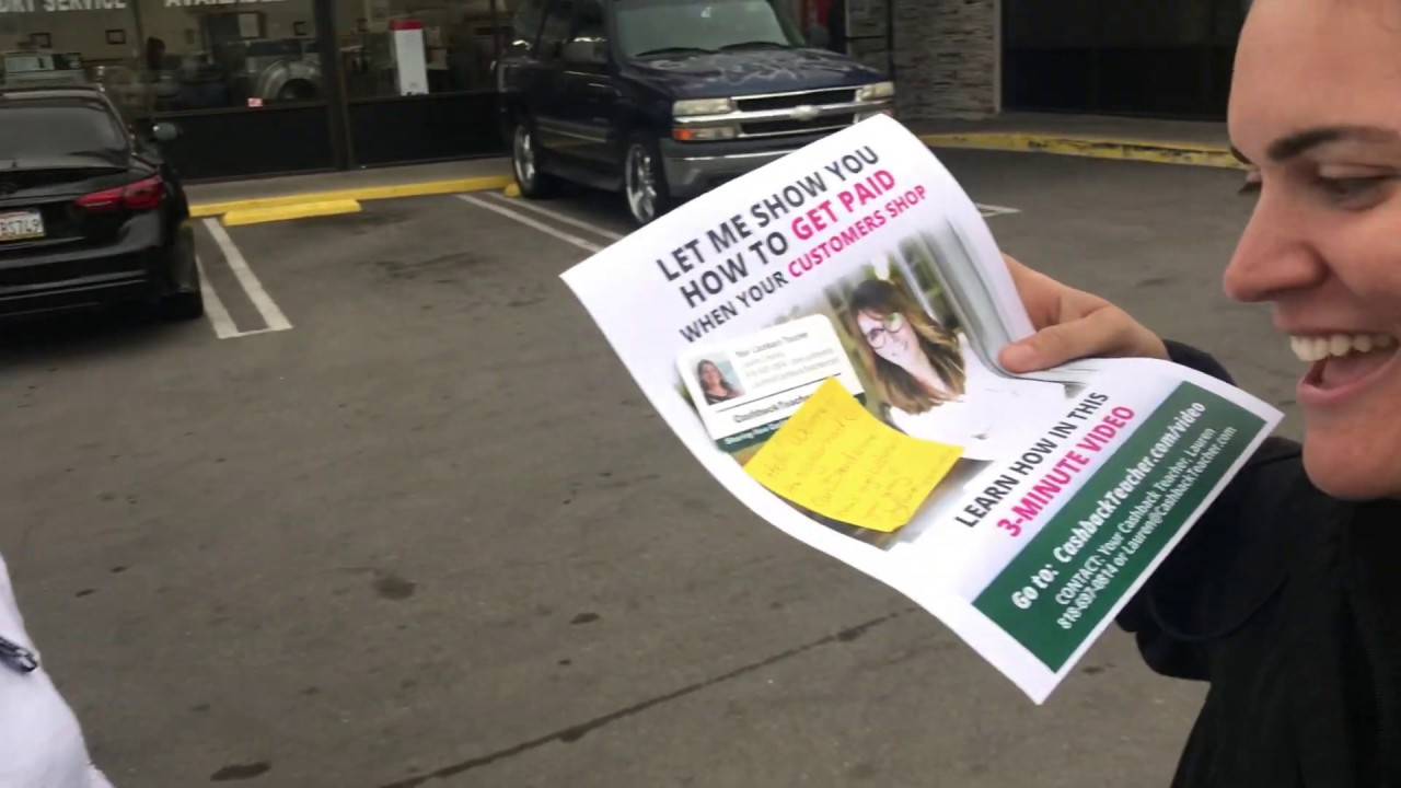CASHBACK WORLD || New Merchant Canvassing with Flyers - YouTube