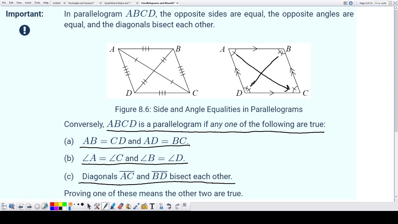 Proving all Rectangles are also Parallelograms - YouTube