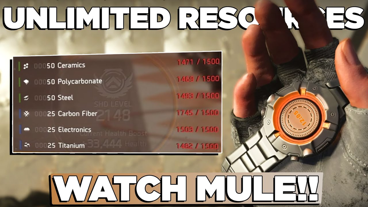 The Division 2 | Unlimited Resources Do This NOW | *How To Make a Watch ...