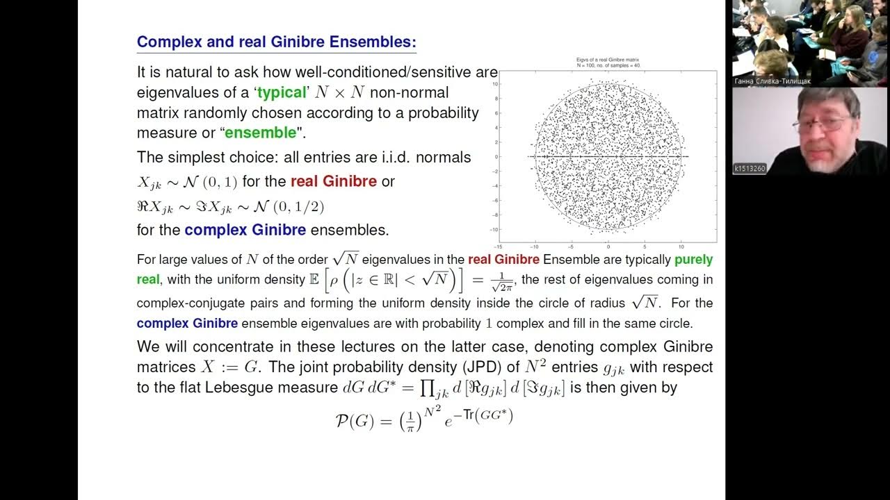 Statistics of eigenvectors of non-Hermitian random matrices, Yan Fyodorov, 1/3. - YouTube