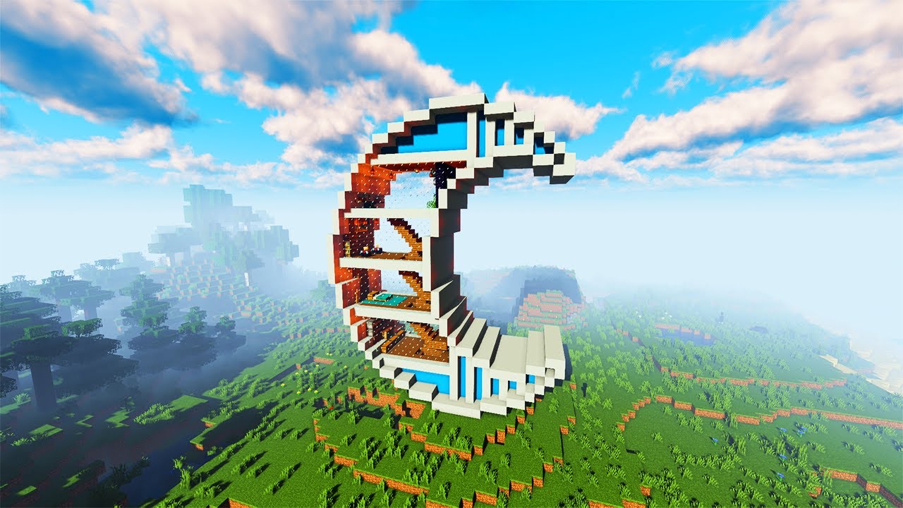 Minecraft | How to Build Moon Shaped Base - YouTube
