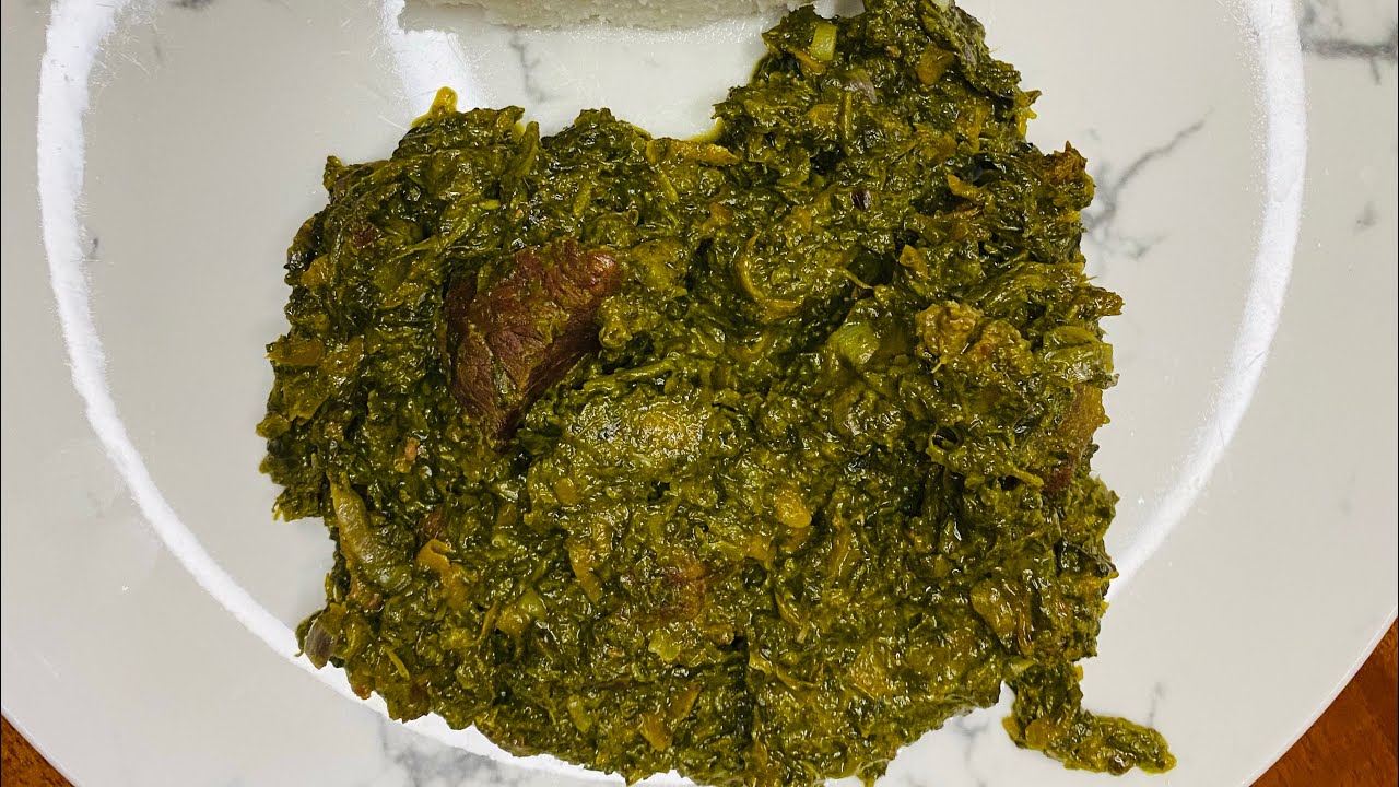 JINSI YA KUPIKA KISAMVU NYAMA/NYAMA MBOGAMBOGA/HOW TO COOK CASSAVA LEAF ...