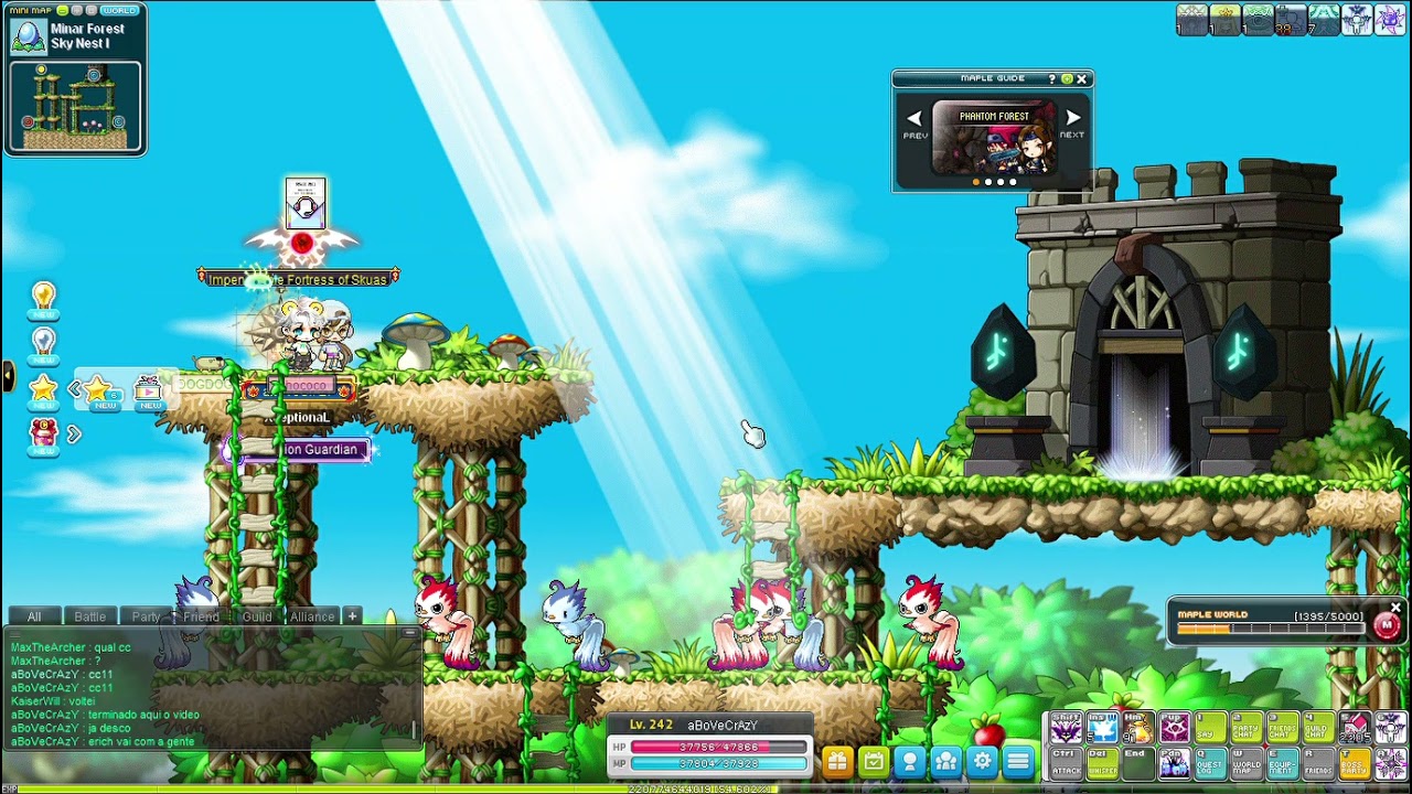 Guia de Treino no Global Maplestory - Level 1-210 [Aurora Server] - YouTube
