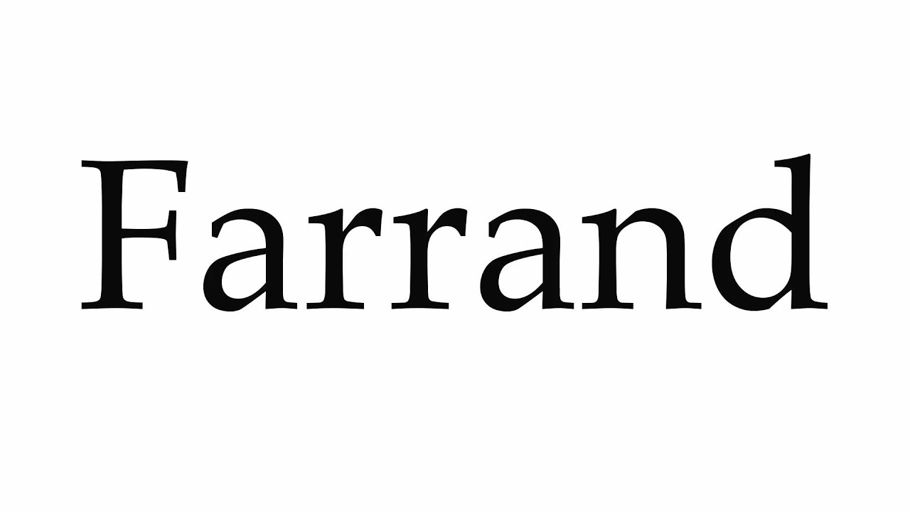 How to Pronounce Farrand - YouTube