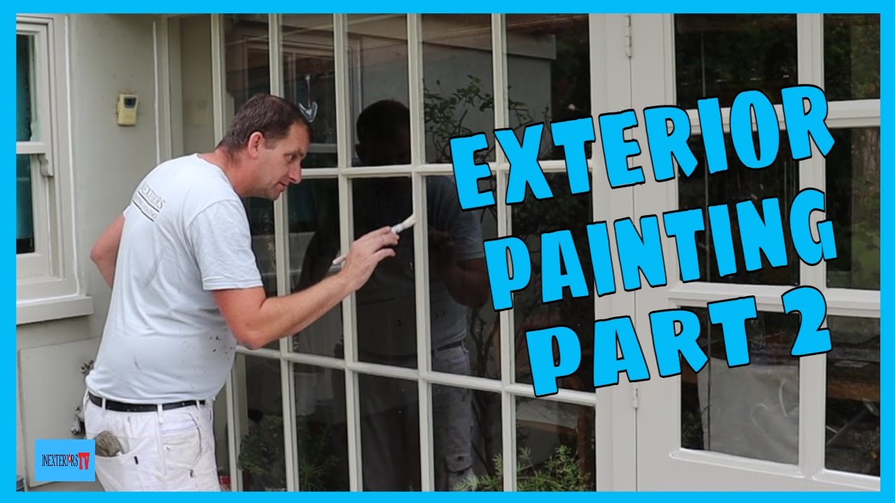 Exterior painting part 2. Painting a french window. - YouTube