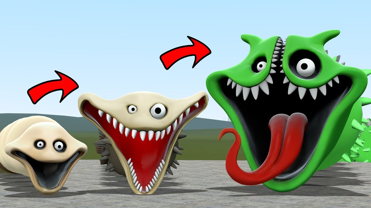 EVOLUTION OF NEW ROBLOX HUNGRY WORM PHASE 1 - 3 In Garry's Mod - YouTube