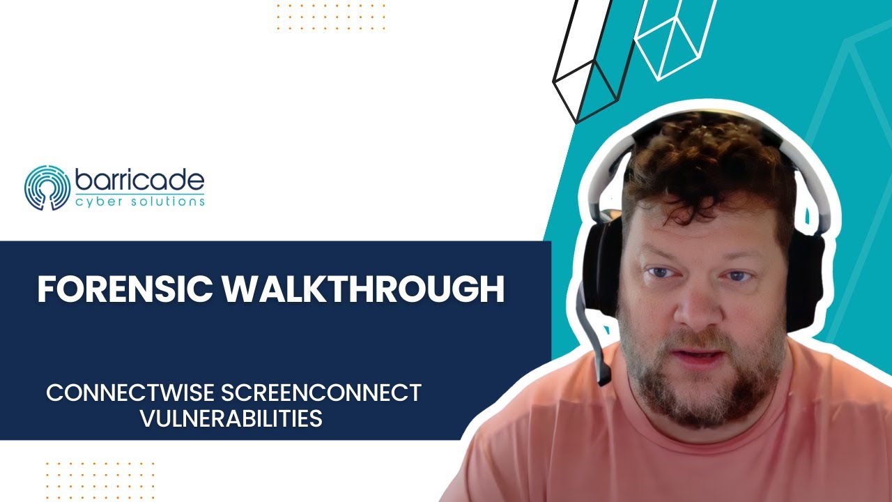 [ScreenConnect] CVE-2024-1708 - Forensic Walkthrough - YouTube