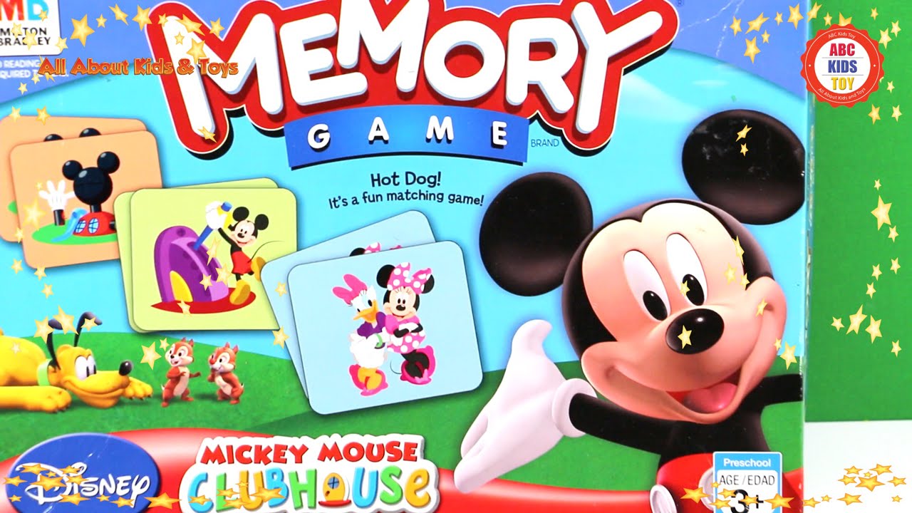 Mickey Minnie Disney Characters Memory Game ABC Kid Toys Learning for ...