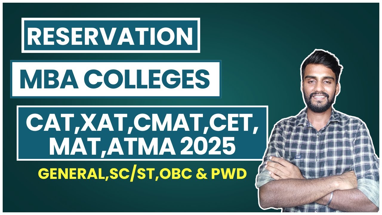 Reservation MBA Colleges I CAT,XAT,CMAT,MAT,ATMA 2025 I EWS,SC/ST,OBC ...