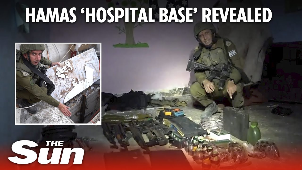 Hamas hospital base revealed as IDF video shows lair filled with guns ...