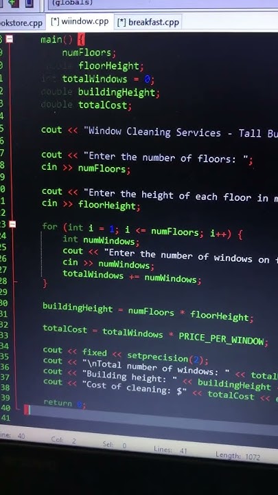 Window Cleaning C Code Codemasters Coders Coderstokyo Coding Codinglife Codingninja