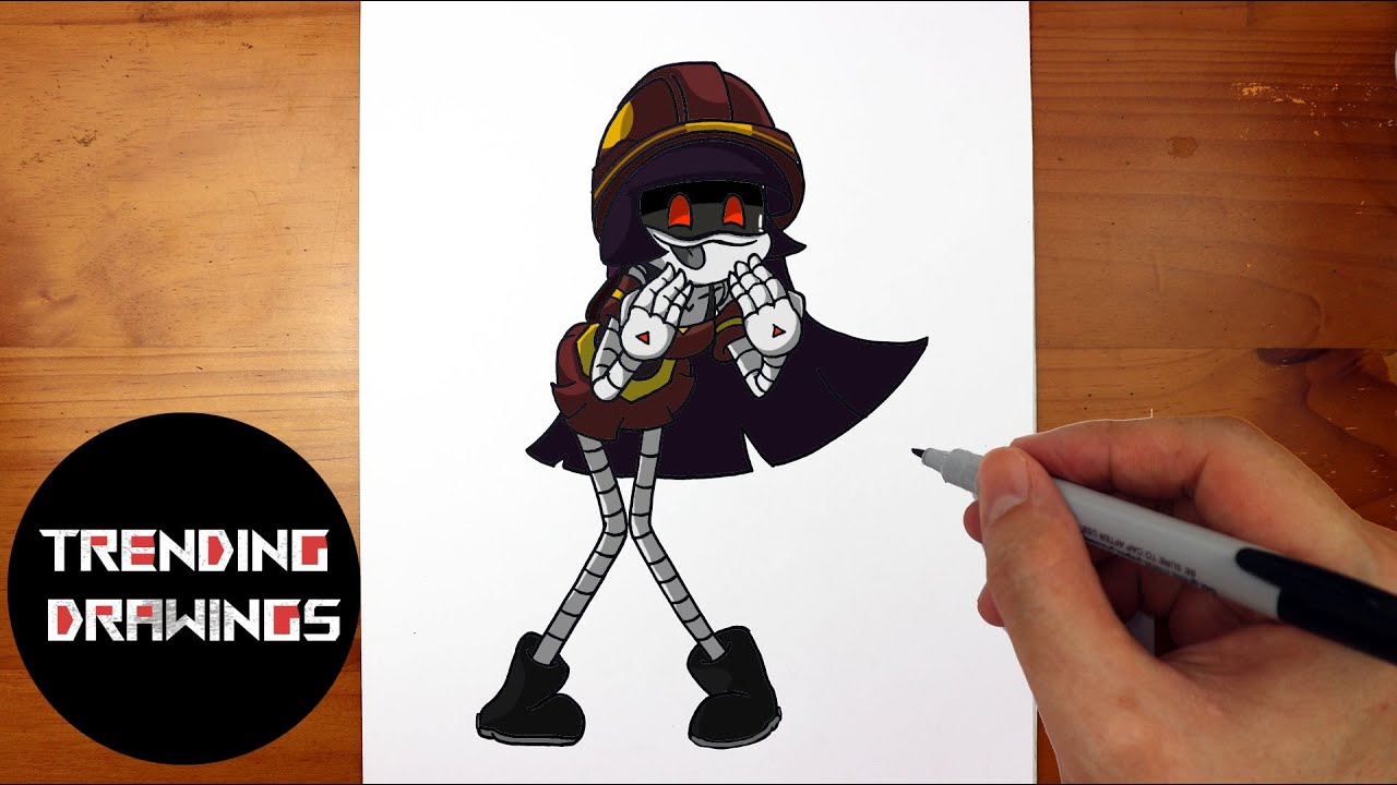How To Draw Doll From Murder Drones Youtube