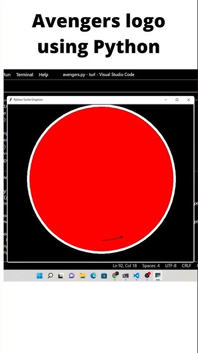 Avengers Logo Using Python Programming And Turtle Shorts Python Avengers Coding Turtle