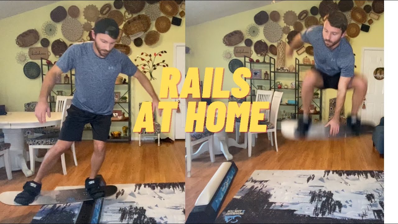How to Practice Snowboard Rails at Home : Snowboard Addiction - YouTube