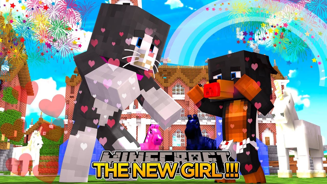 Minecraft - NEW GIRL IN TOWN w/ CASSIE THE CAT - Little Baby Max - YouTube