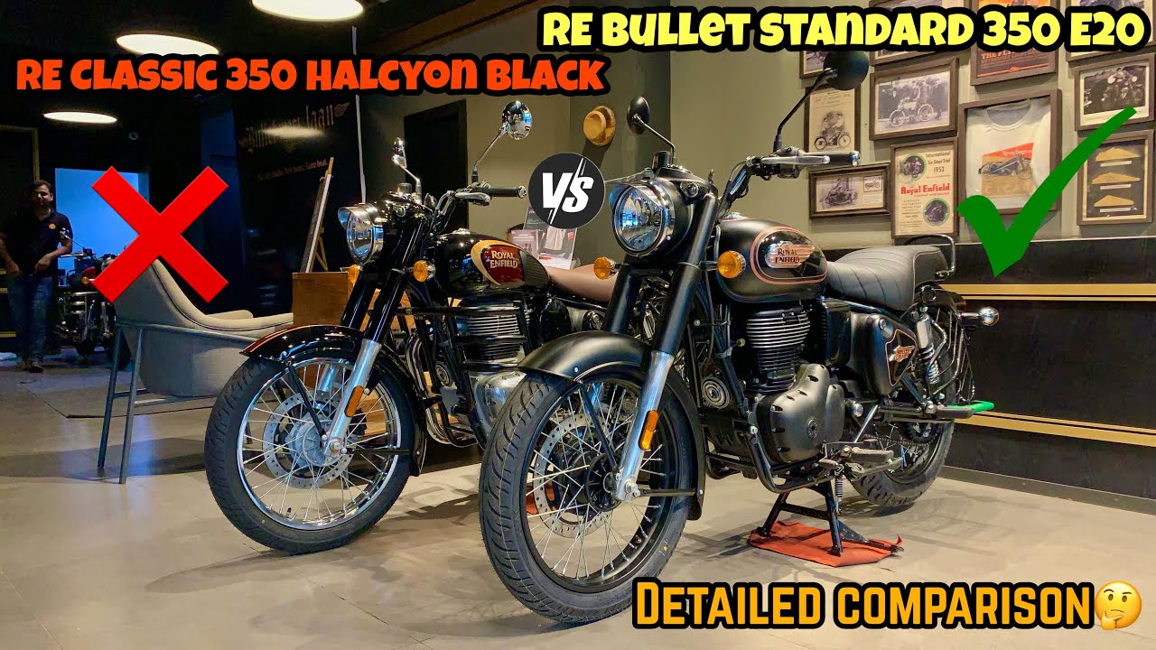 2023 New Bs7 RE Bullet Standard 350 E20 V/s RE Classic 350 Halcyon ...