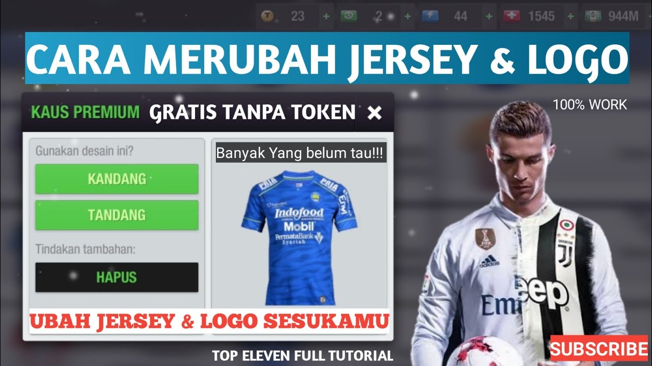 Tutorial Cara merubah Logo dan jersey Top eleven | How To change Club ...