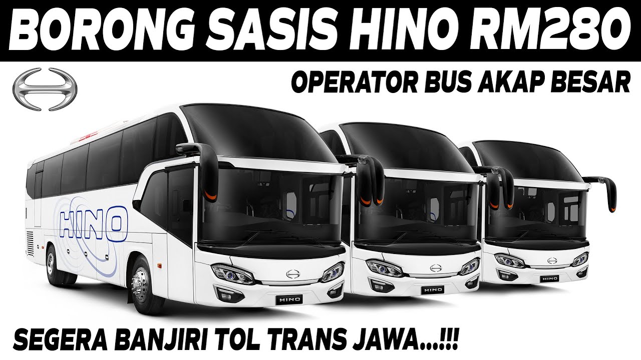 BORONG SASIS BUS HINO RM280...!!! HINO RM280 SIAP BANJIRI TOL TRANS ...